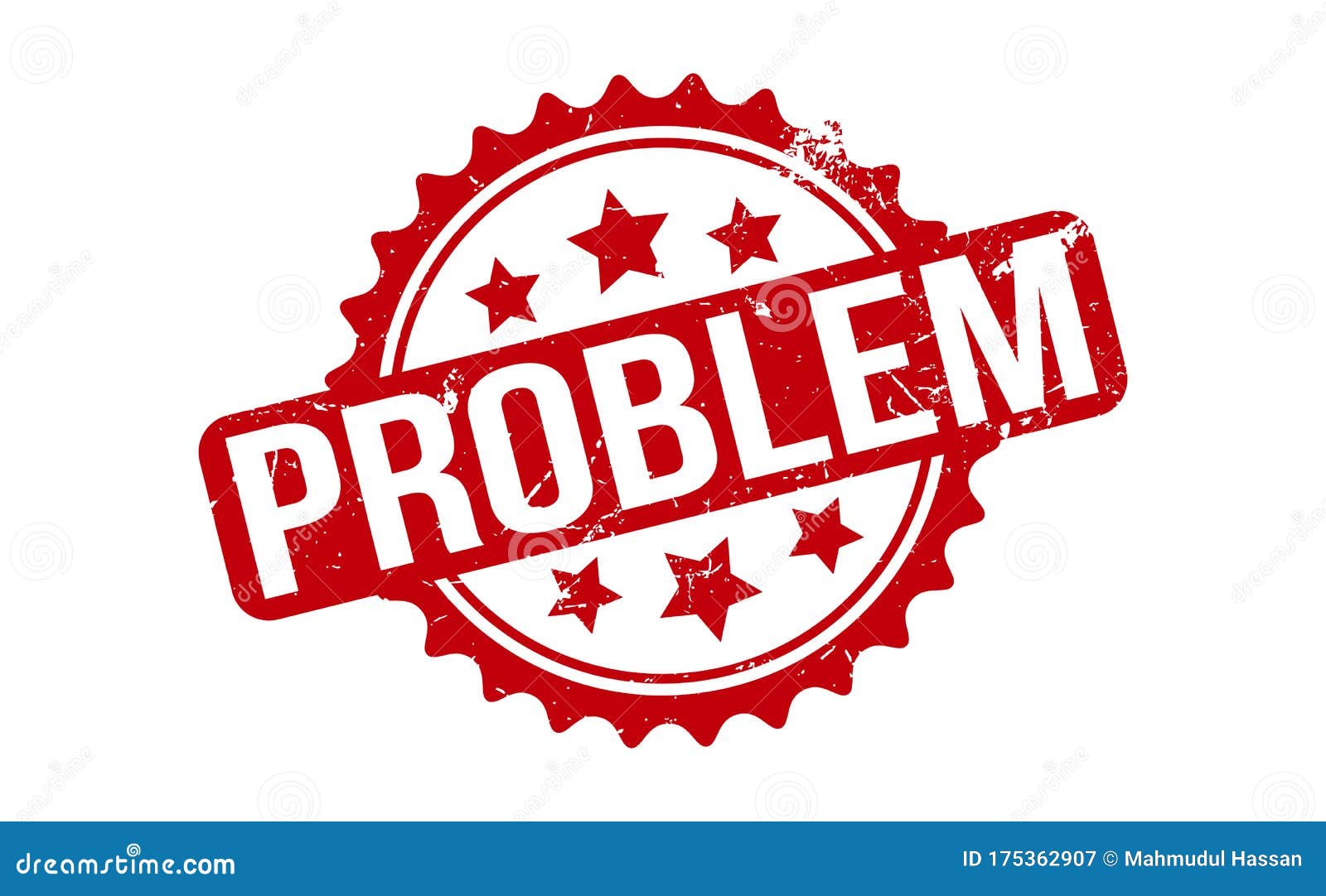 Problem Rubber Stamp. Red Problem Rubber Grunge Stamp Seal Vector ...