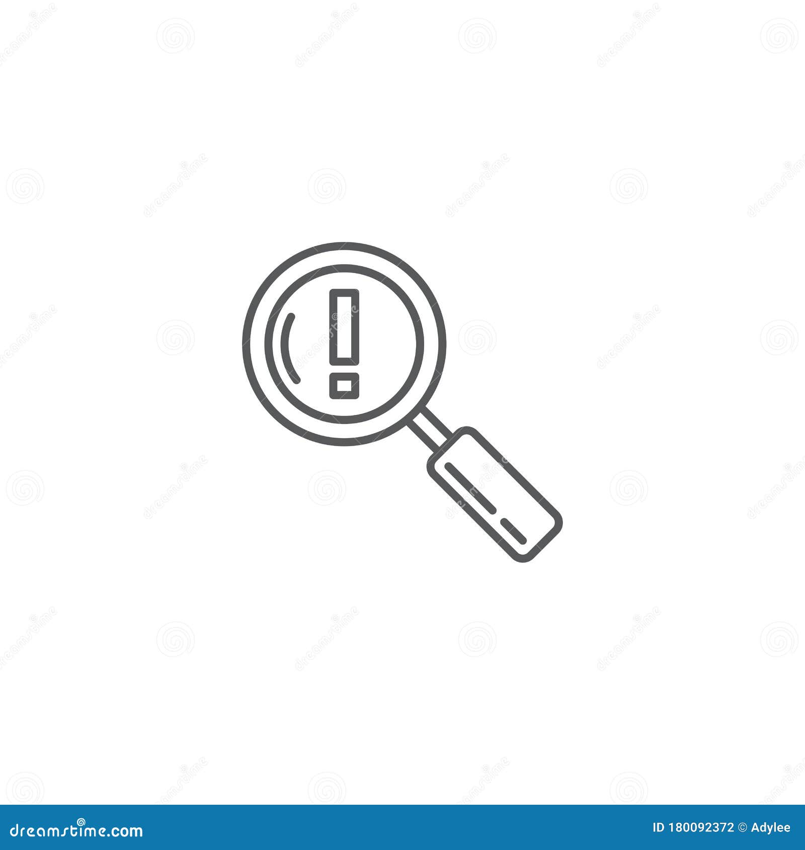 Problem Search Vector Icon Symbol Find Error Isolated on White ...