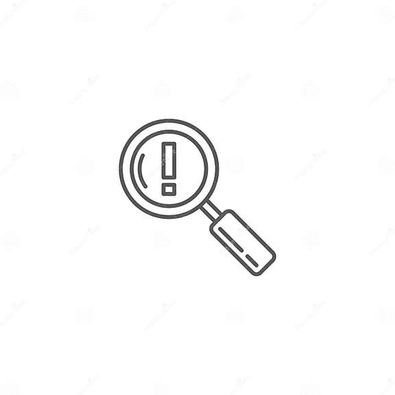 Problem Search Vector Icon Symbol Find Error Isolated on White ...