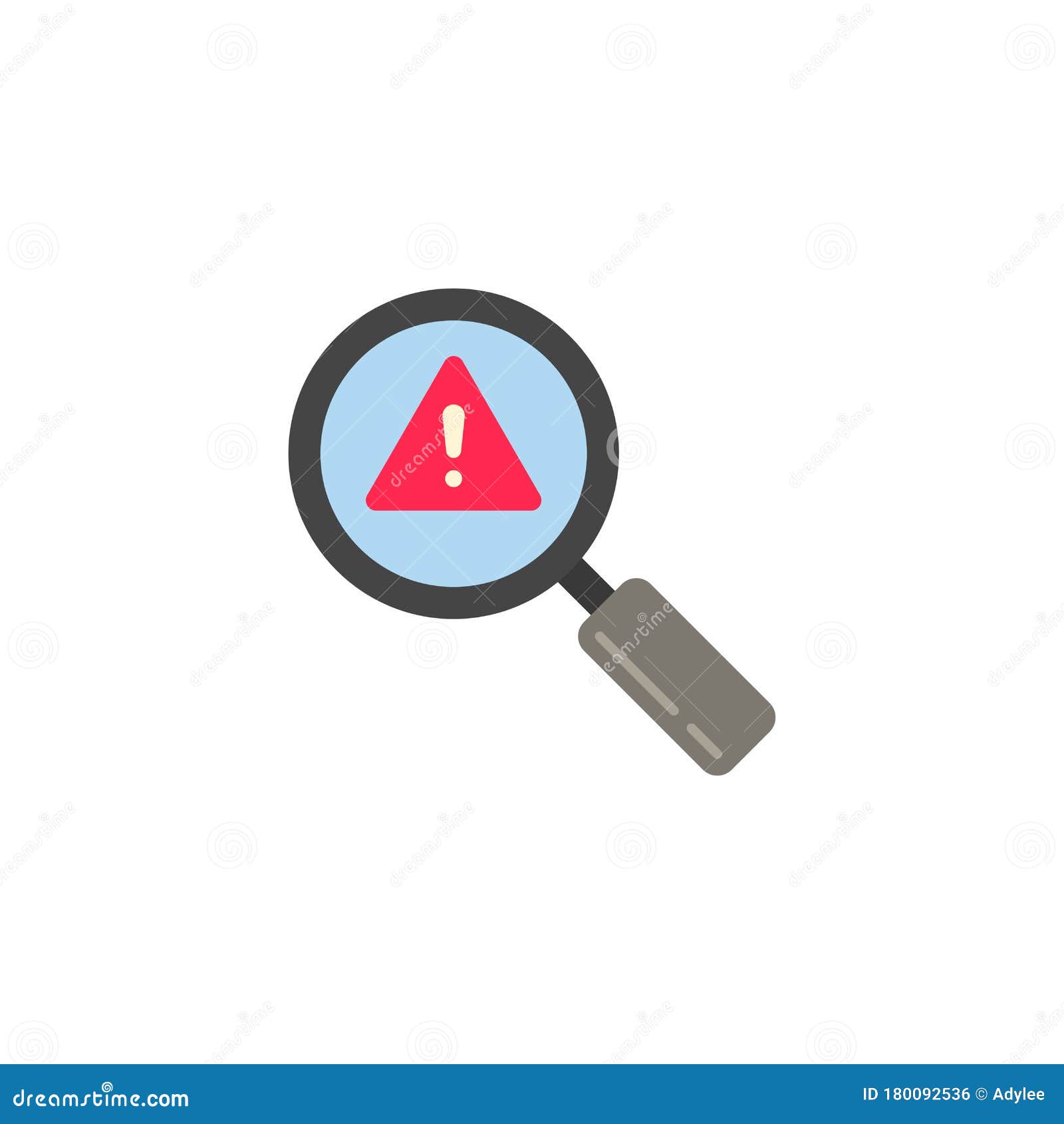 Problem Search Vector Icon Symbol Find Error Isolated on White ...