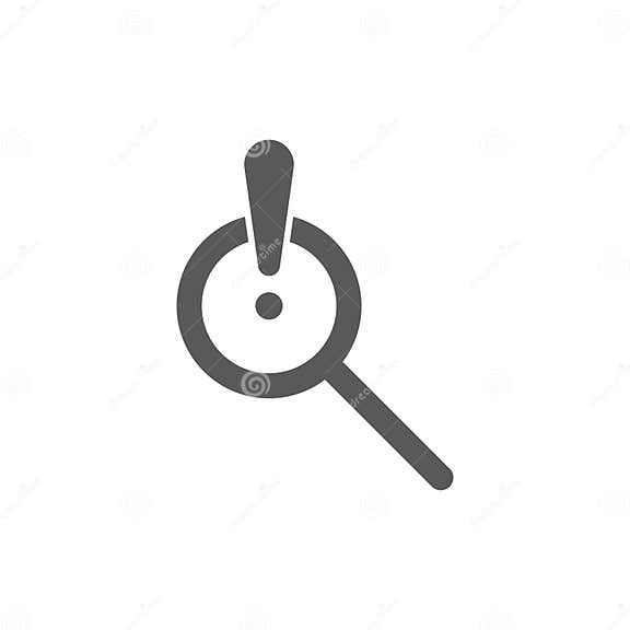 Problem Search Vector Icon Symbol Find Error Isolated on White ...