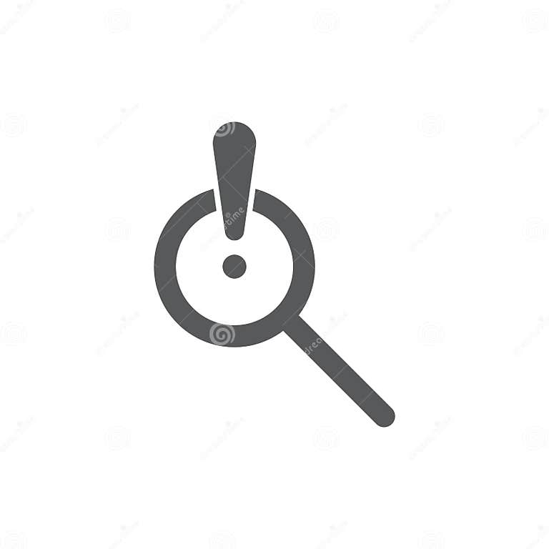 Problem Search Vector Icon Symbol Find Error Isolated on White ...