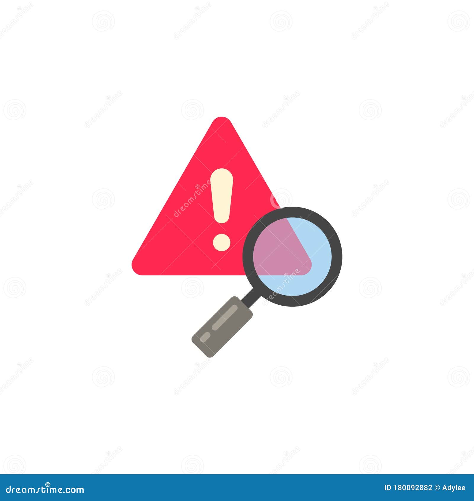 Problem Search Vector Icon Symbol Find Error Isolated on White ...