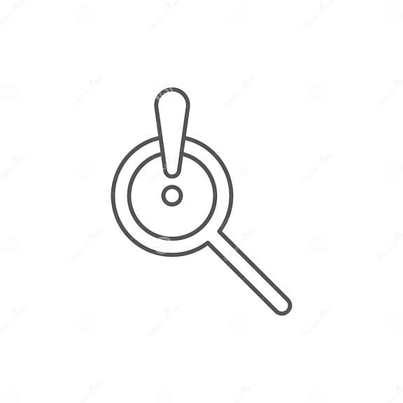 Problem Search Vector Icon Symbol Find Error Isolated on White ...