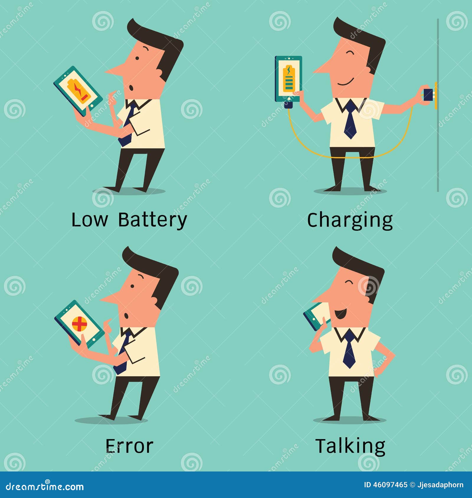 Problem with smartphone stock vector. Illustration of feeling - 46097465