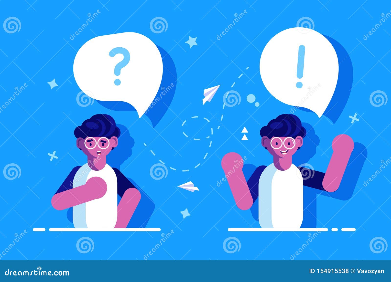 Problems and solutions. stock vector. Illustration of bubble - 154915538
