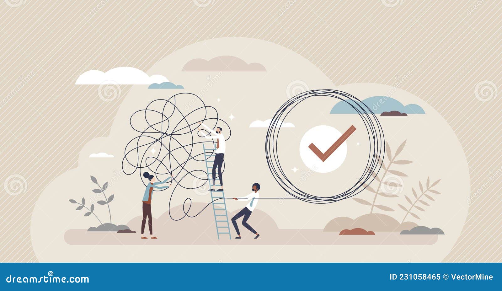 Problem Solution As Complete Difficult and Messy Task Tiny Person ...