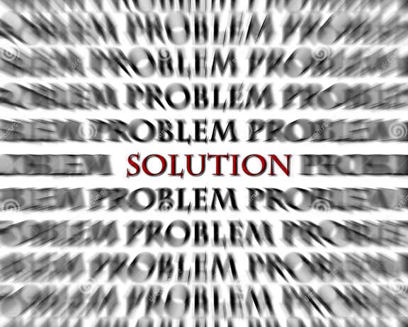 Problem and Solution Black Red Word Opposites Stock Illustration ...