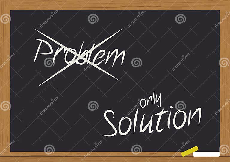 Problem and Solution on Chalkboard Stock Vector - Illustration of ...