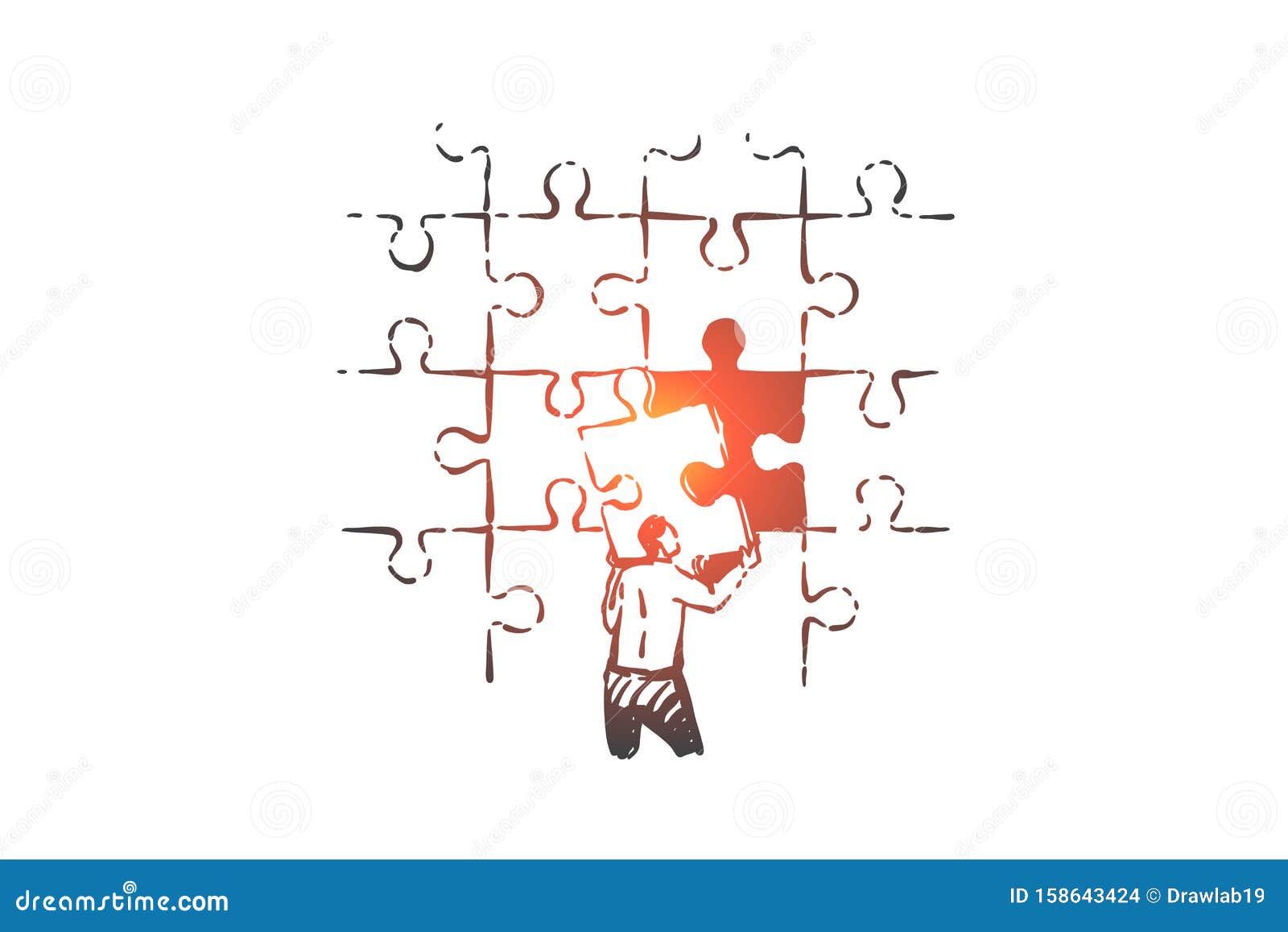 Problem Solution, Challenge Concept Sketch. Hand Drawn Isolated Vector ...