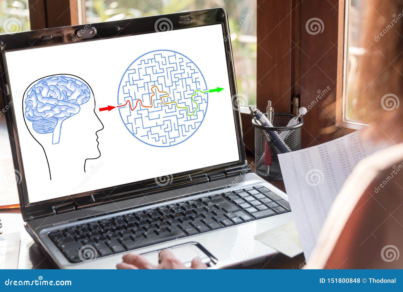Problem and Solution Concept on a Laptop Screen Stock Photo - Image of ...