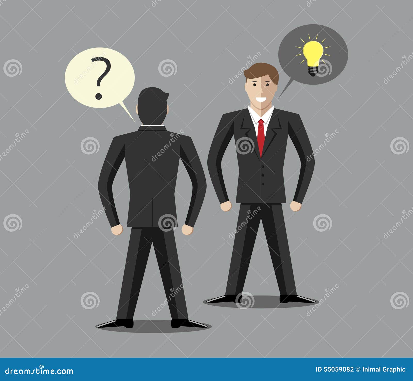 Problem and solution stock vector. Illustration of inspiration - 55059082