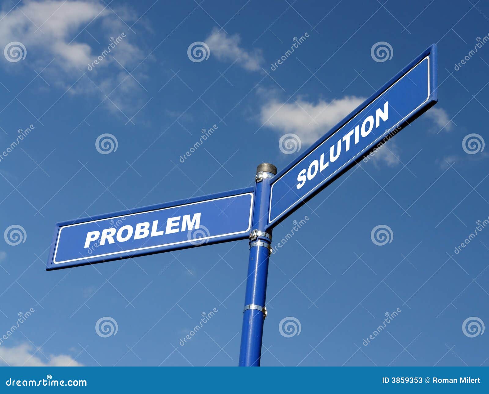 Problem and Solution Signpost Stock Image - Image of signpost, outdoors ...