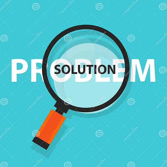 Problem Solution Solving Concept Business Analysis Magnifying Glass ...