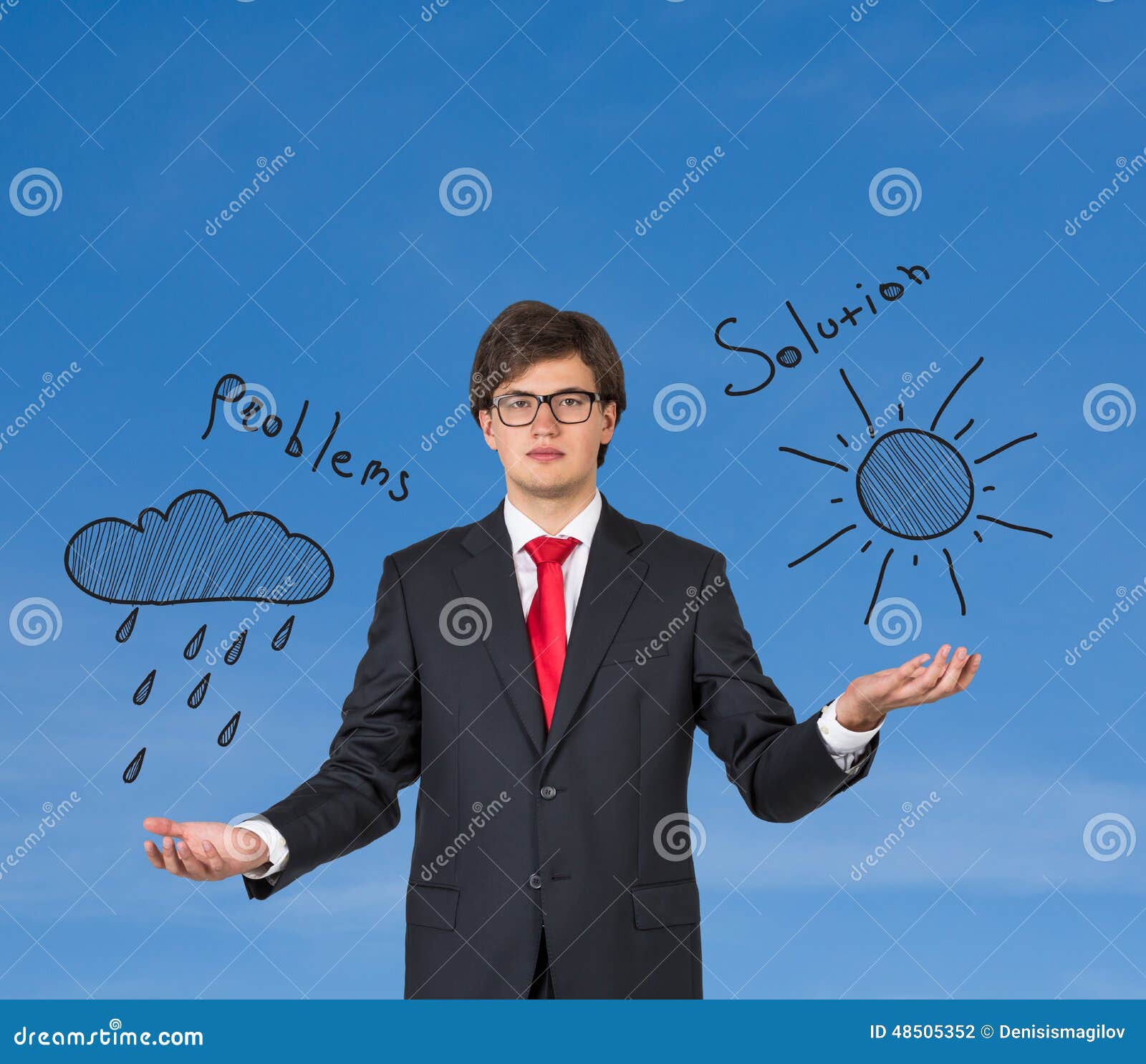 Problem and Solution Symbol Stock Illustration - Illustration of ...