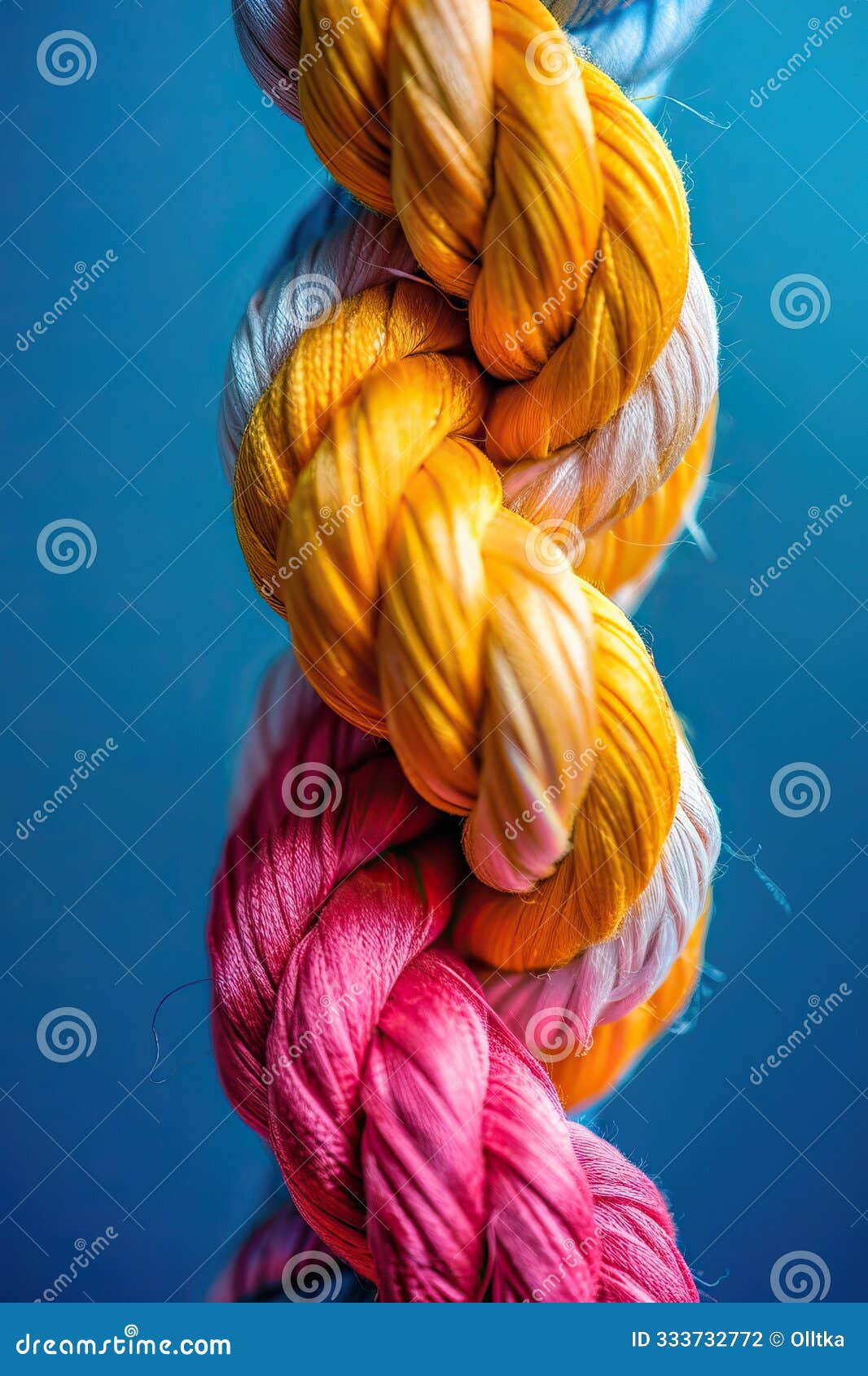 Problem Solution Team Work Concept, Colored Rope Knot Picture ...