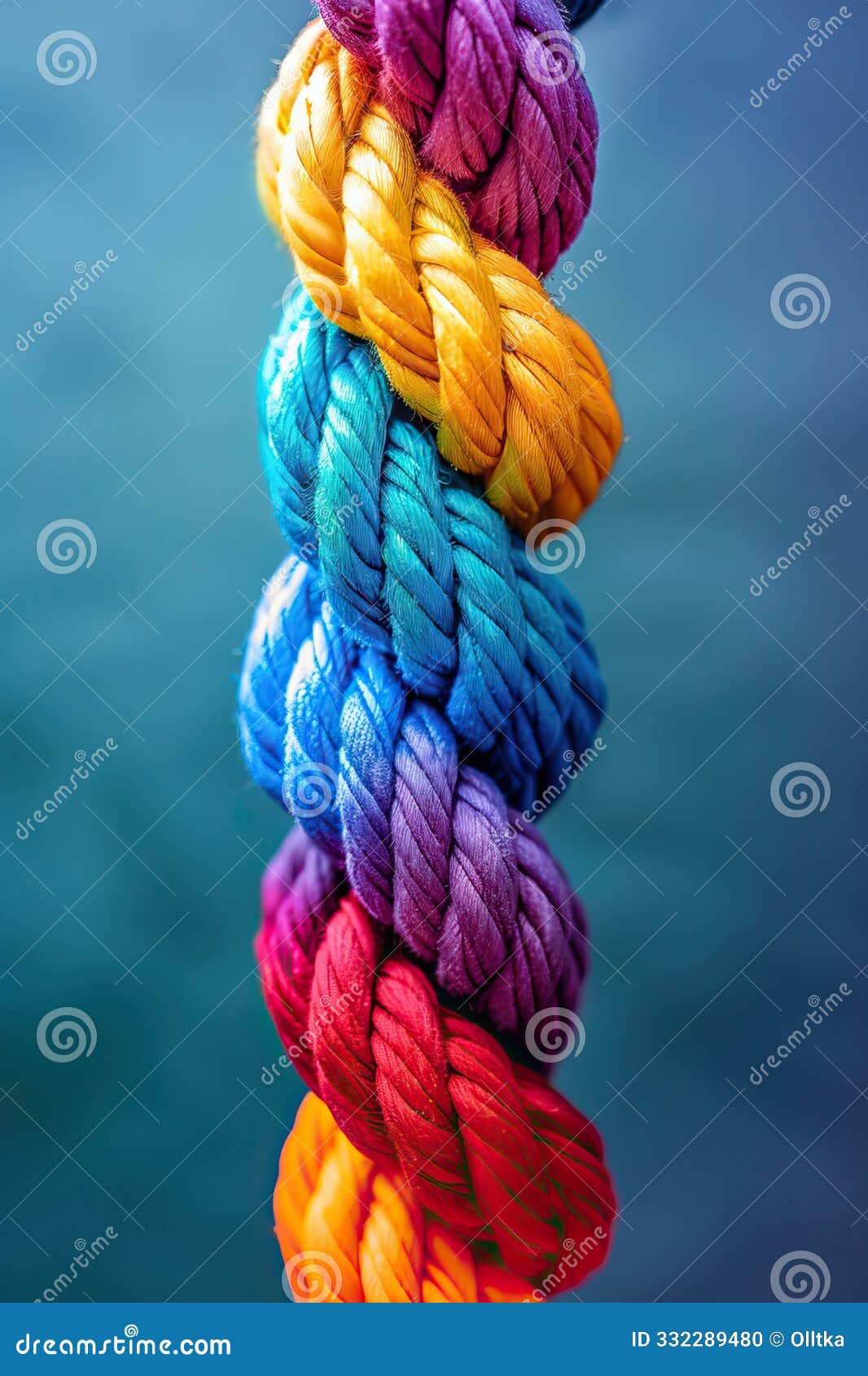 Problem Solution Team Work Concept, Colored Rope Knot Picture ...