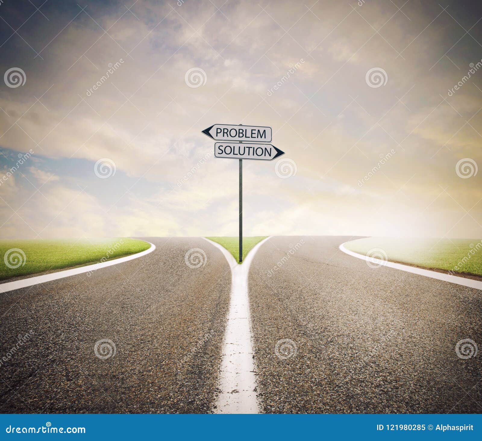 Problem and Solution Way. Choose the Right Way Stock Image - Image of ...