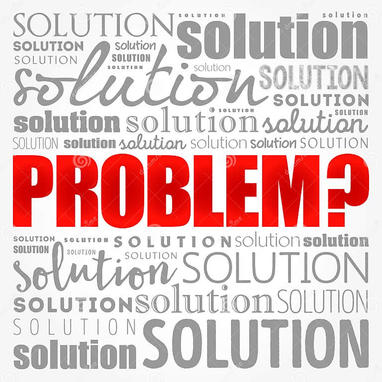 Problem and Solution Word Cloud Collage, Business Concept Background ...