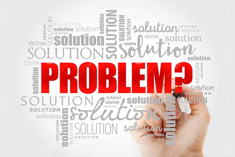 Problem and Solution Word Cloud Collage Stock Image - Image of positive ...