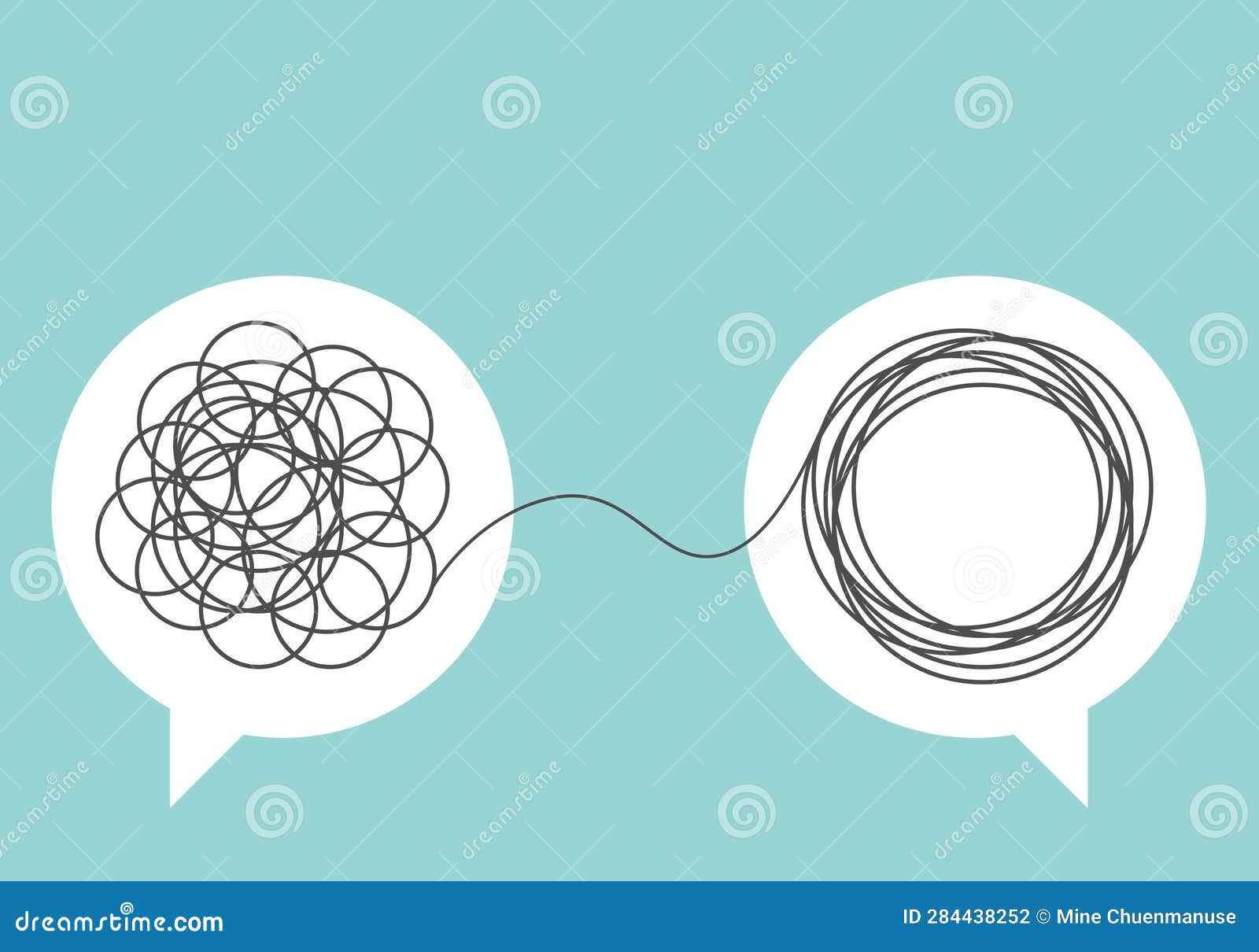 Problem Solve Communicate Solution Speech Bubble with Doodle and Circle ...