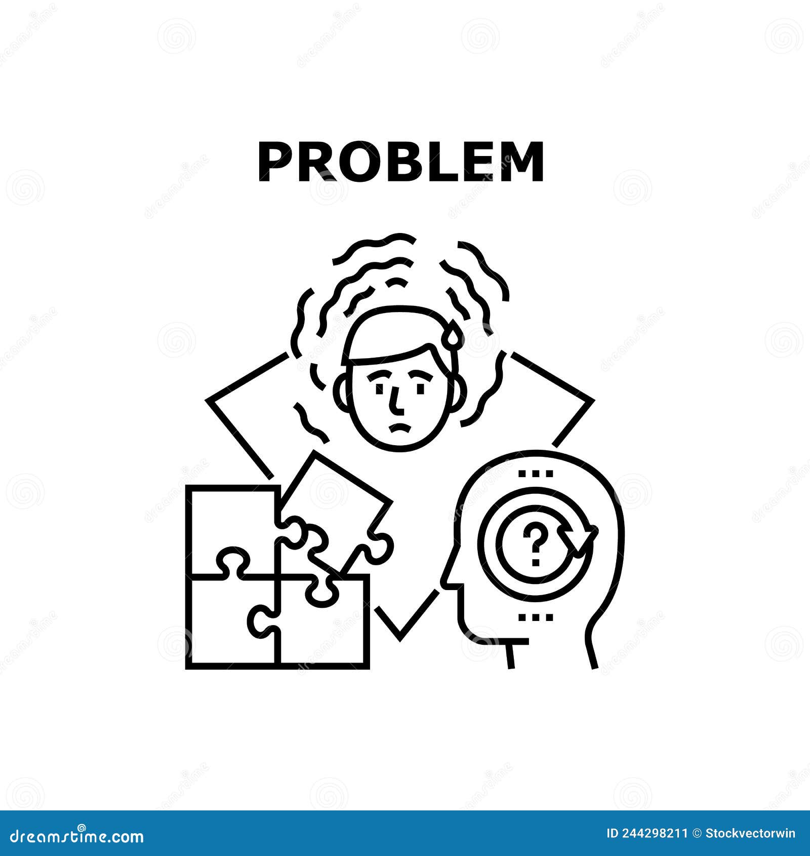 Problem Solve Vector Concept Black Illustration Stock Vector ... Problem Solve Vector Concept Black Illustration Stock Vector ...