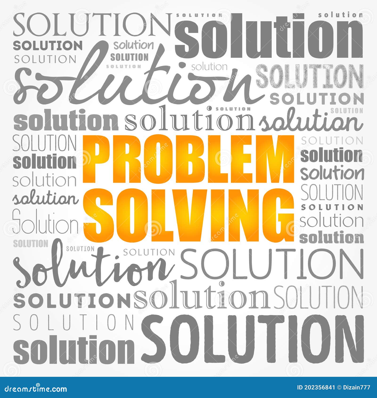 Problem Solving Aid Word Cloud Collage Stock Illustration ...