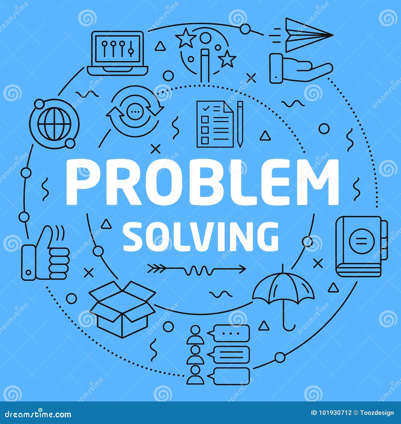 Problem Solving Blue Lines Illustration for Presentation Stock Vector ... Problem Solving Blue Lines Illustration for Presentation Stock Vector ...