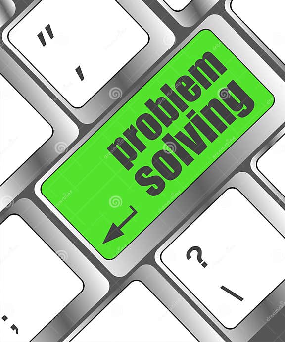 Problem Solving Button on Computer Keyboard Key Stock Illustration ...