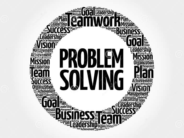 Problem Solving Circle Word Cloud Stock Illustration - Illustration of ...