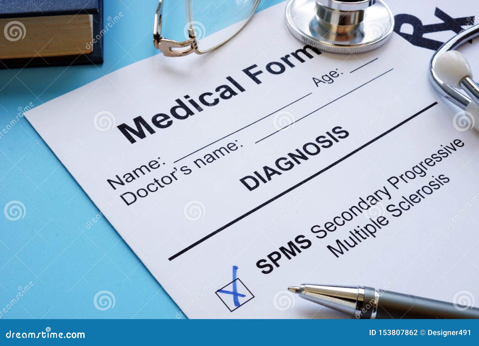 Secondary Progressive Multiple Sclerosis SPMS Diagnosis. Stock Photo ...
