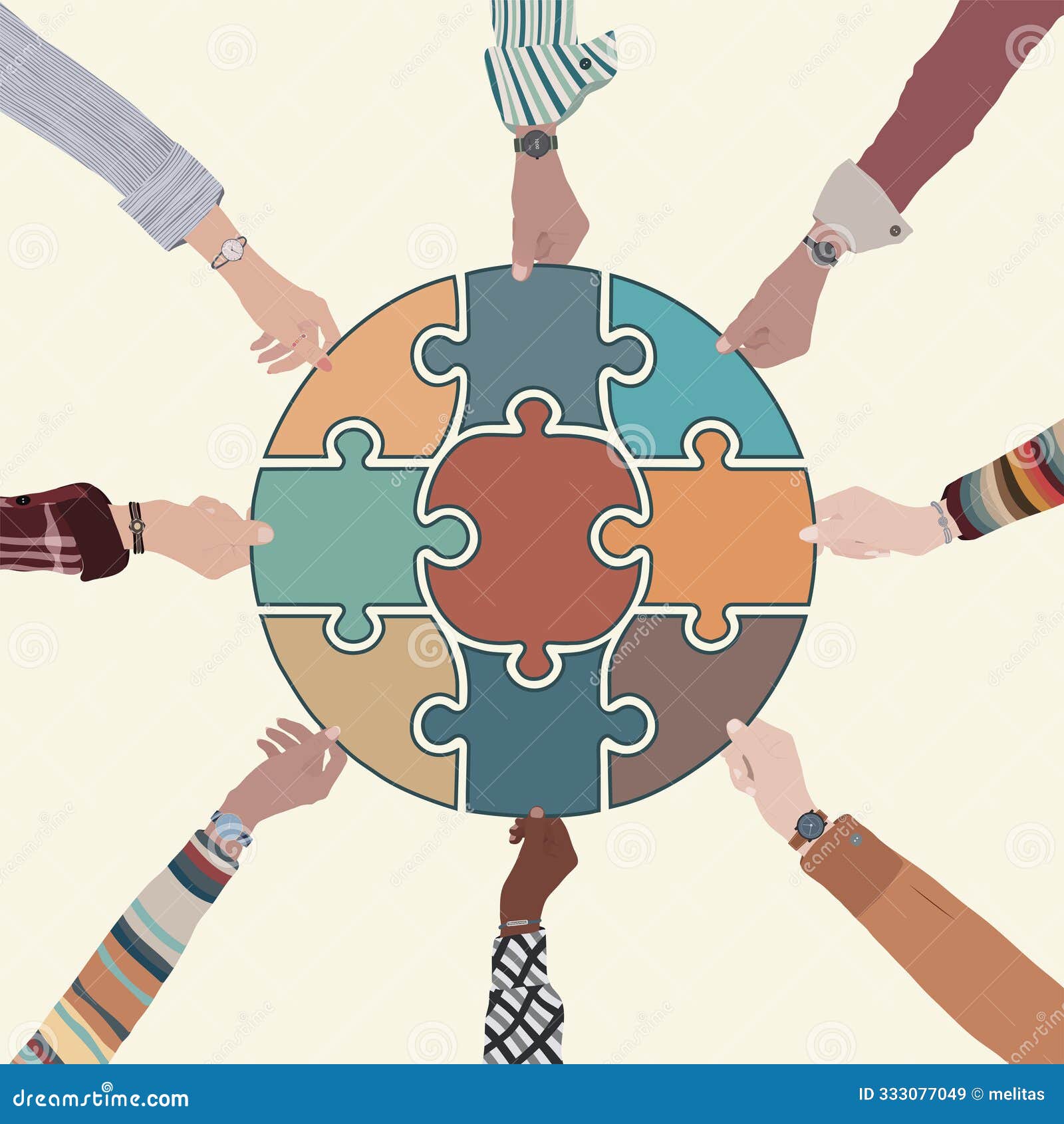 Problem Solving Concept. Hands of Business Women and Men Each Holding a ...