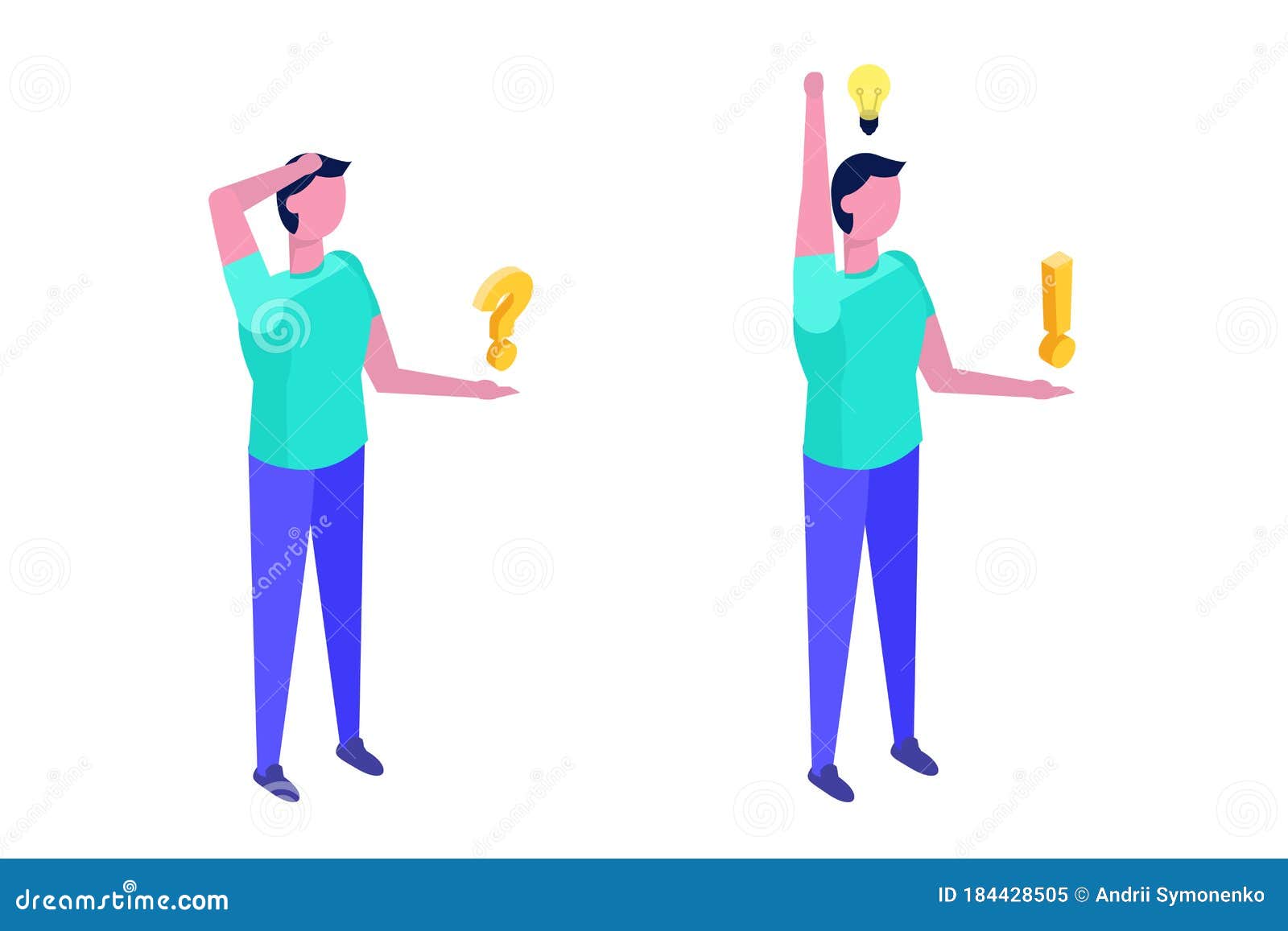 Problem Solving Concept. Isometric Man Thinking with Question Mark ... Problem Solving Concept. Isometric Man Thinking with Question Mark ...