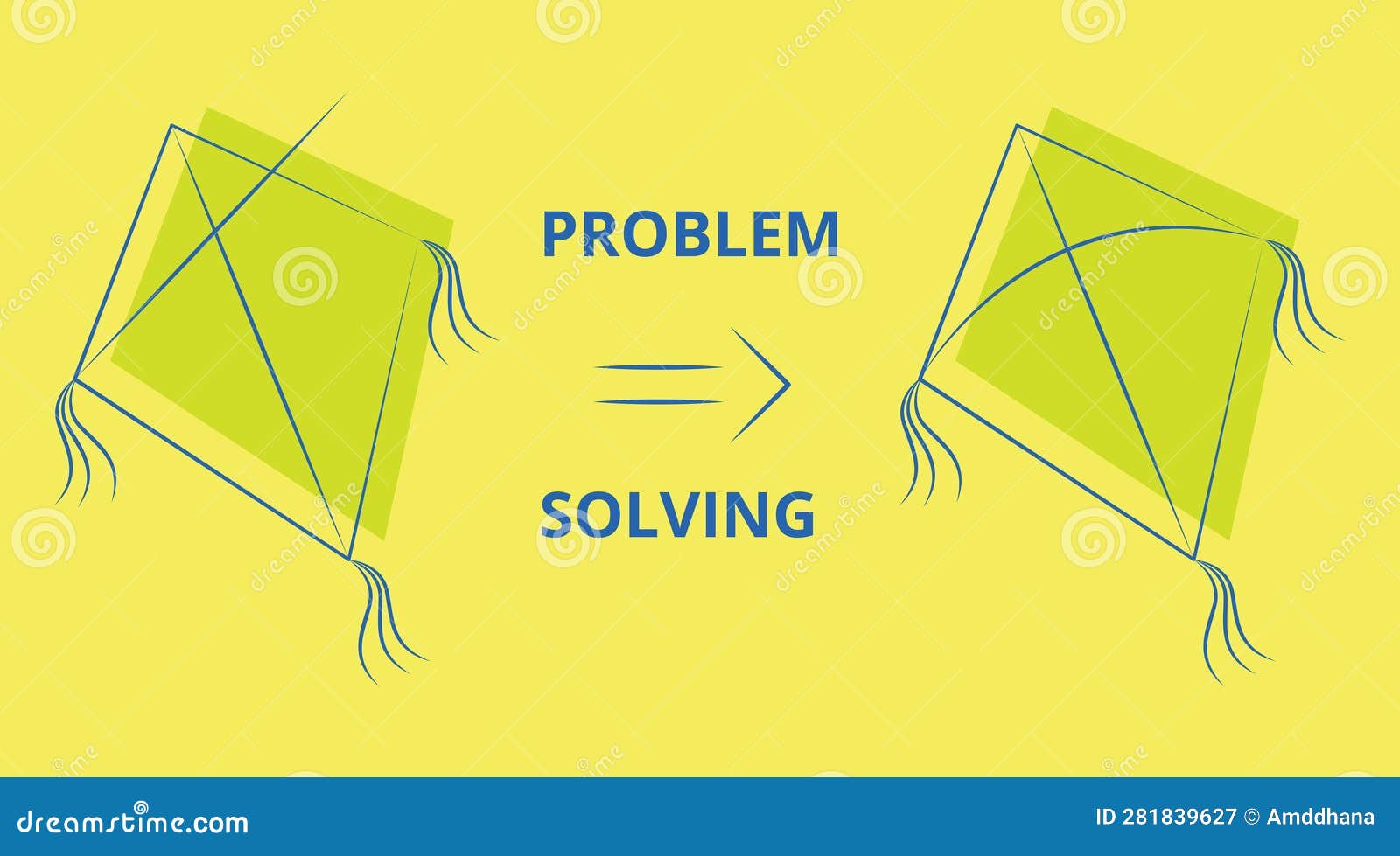 Problem Solving Concept with Kite Stock Vector - Illustration of letter ...