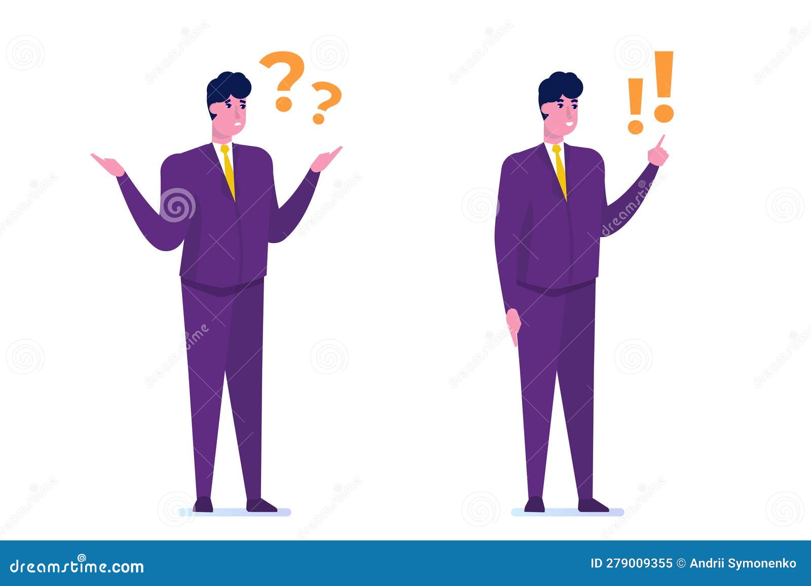 Problem Solving Concept. Man Thinking about Problem Stock Illustration ...