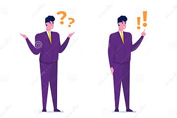 Problem Solving Concept. Man Thinking about Problem Stock Illustration ...