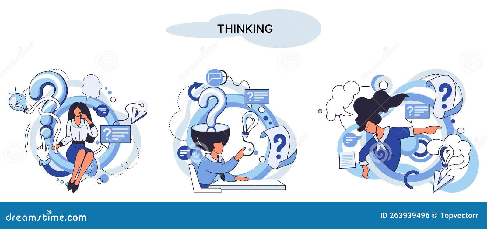 Problem Solving Concept, Man Wondering or Thinking, Planning or ...