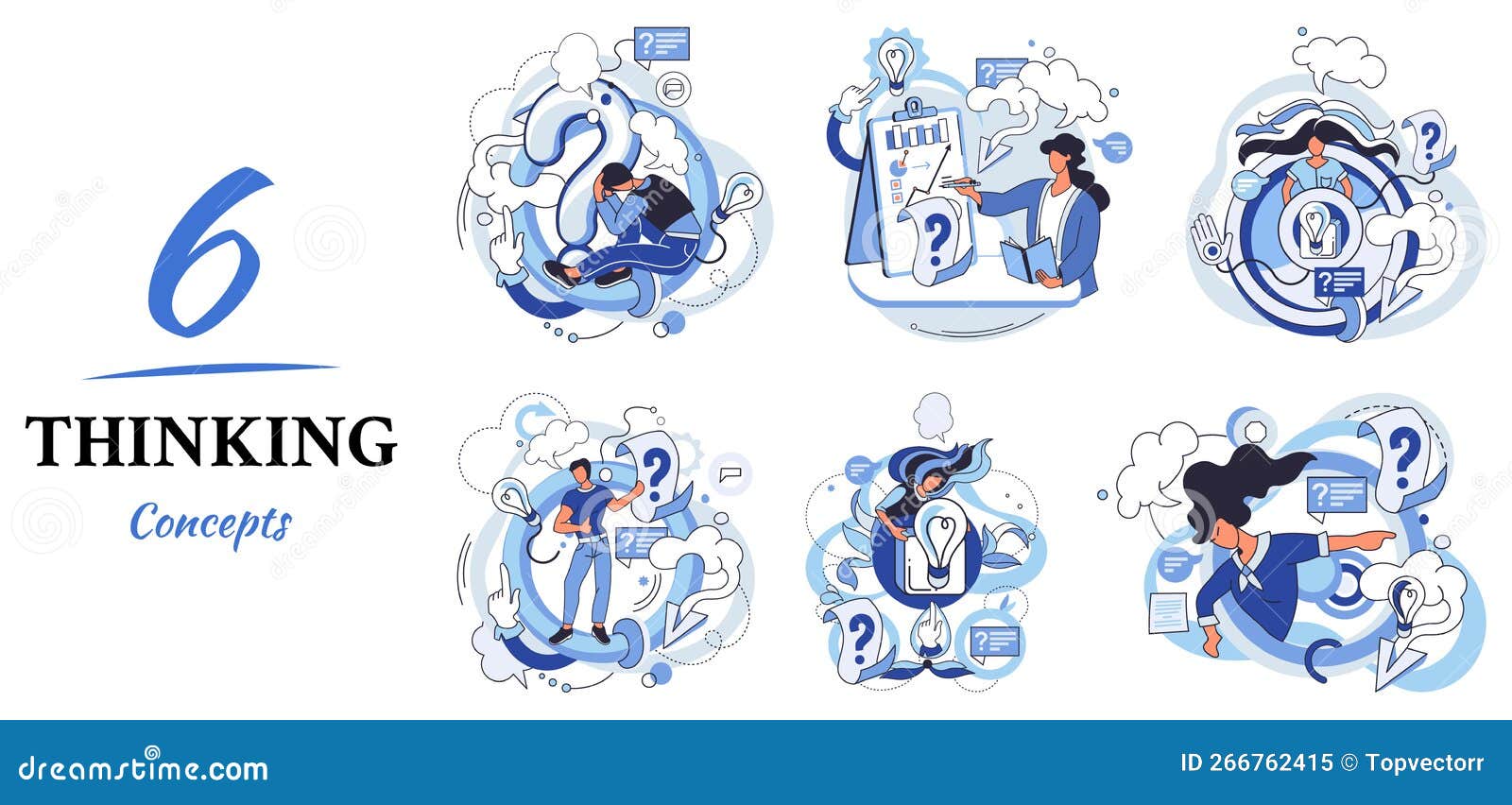 Problem Solving Concept, Man Wondering or Thinking, Planning or ...