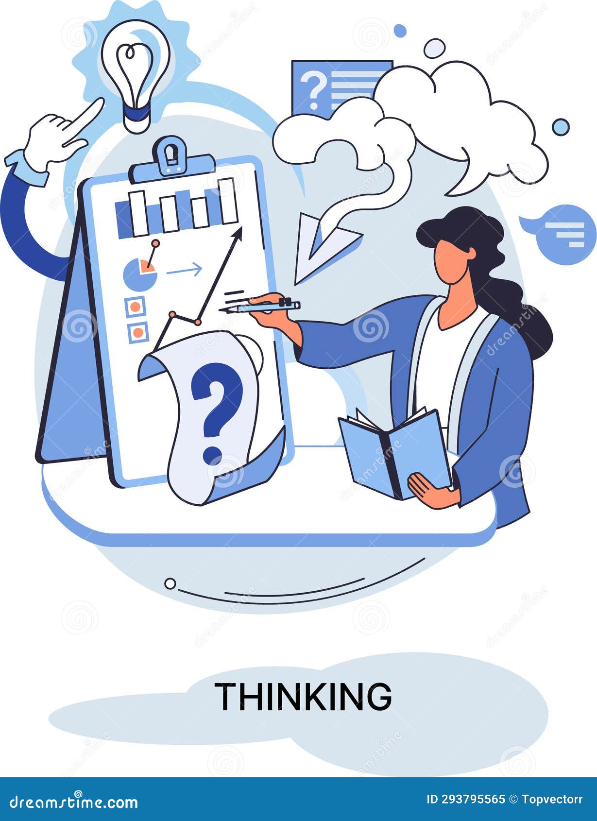 Problem Solving Concept, Man Wondering or Thinking, Planning or ...