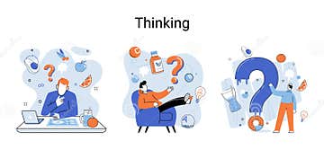 Problem Solving Concept, Man Wondering or Thinking, Planning or ...