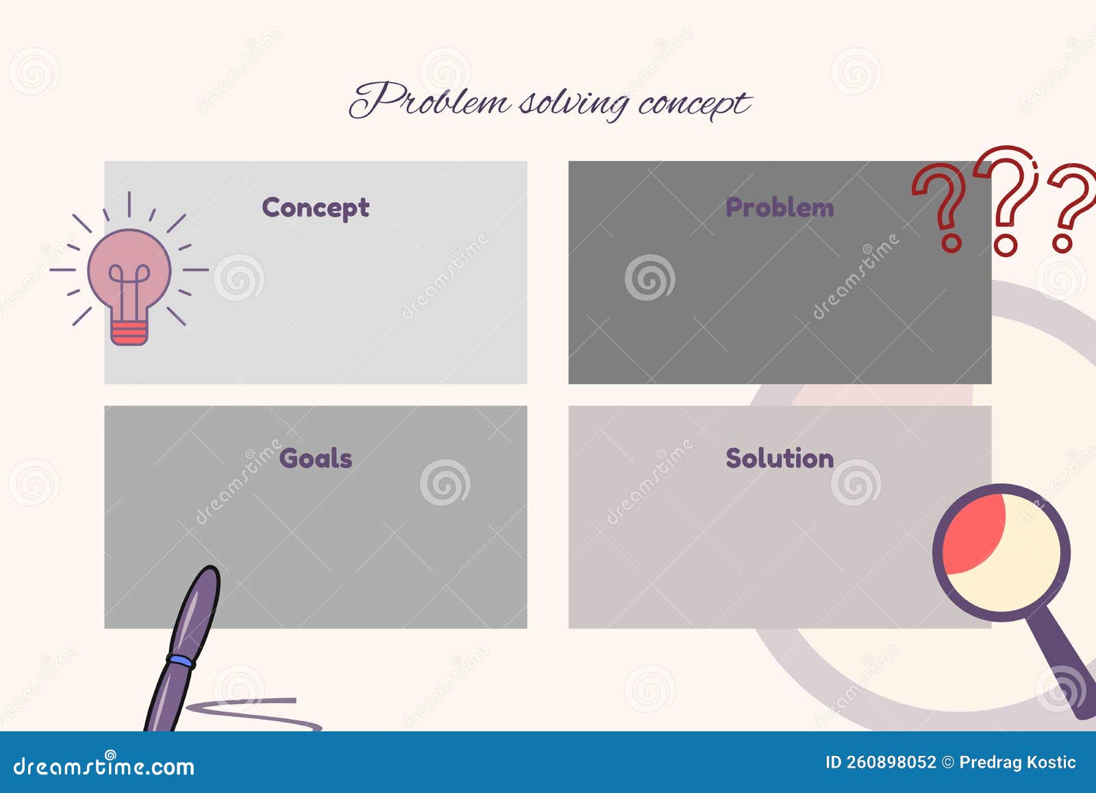 Problem solving concept stock illustration. Illustration of advertising ...