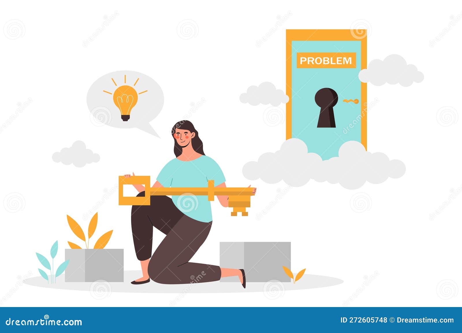 Problem solving concept stock illustration. Illustration of future ...