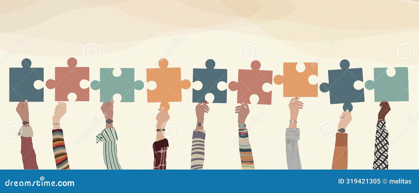 Problem Solving Concept. Raised Hand of Multicultural Business Women ...