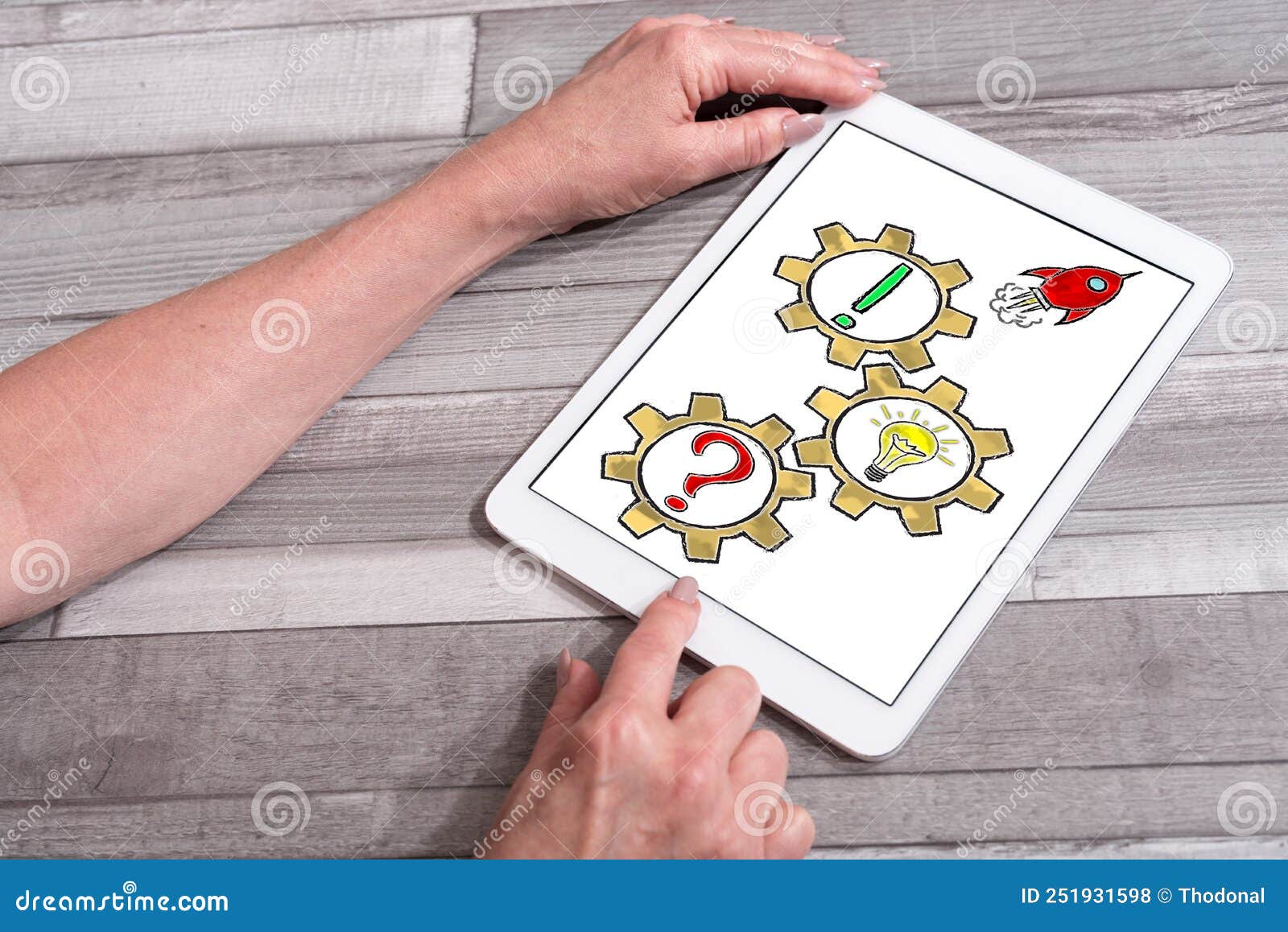 Problem Solving Concept on a Tablet Stock Photo - Image of ...