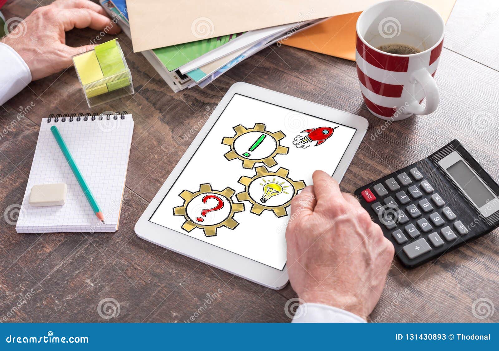 Problem Solving Concept on a Tablet Stock Image - Image of ...
