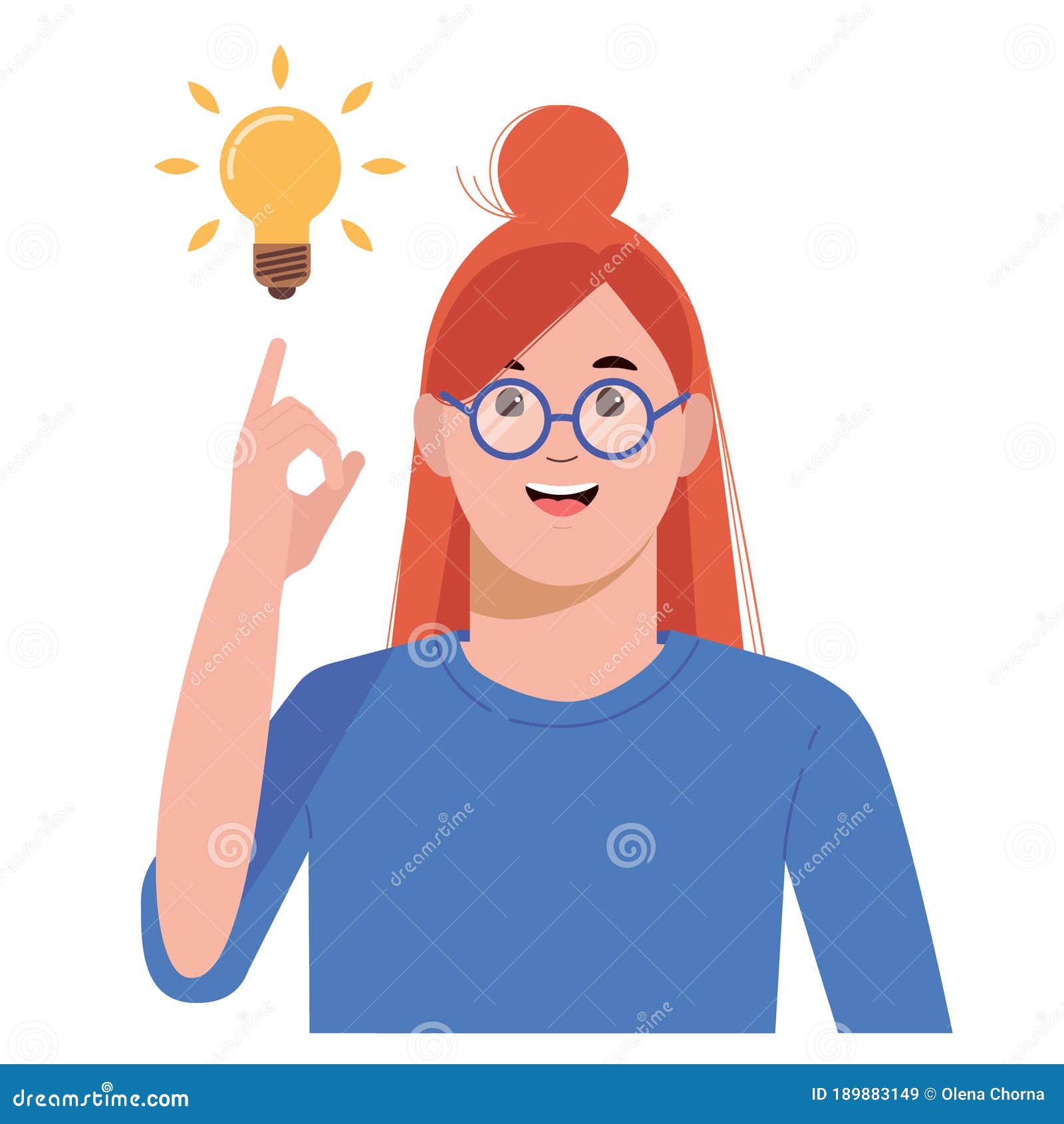 Problem Solving Concept. Woman Thinks and Solves a Problem Stock Vector ...