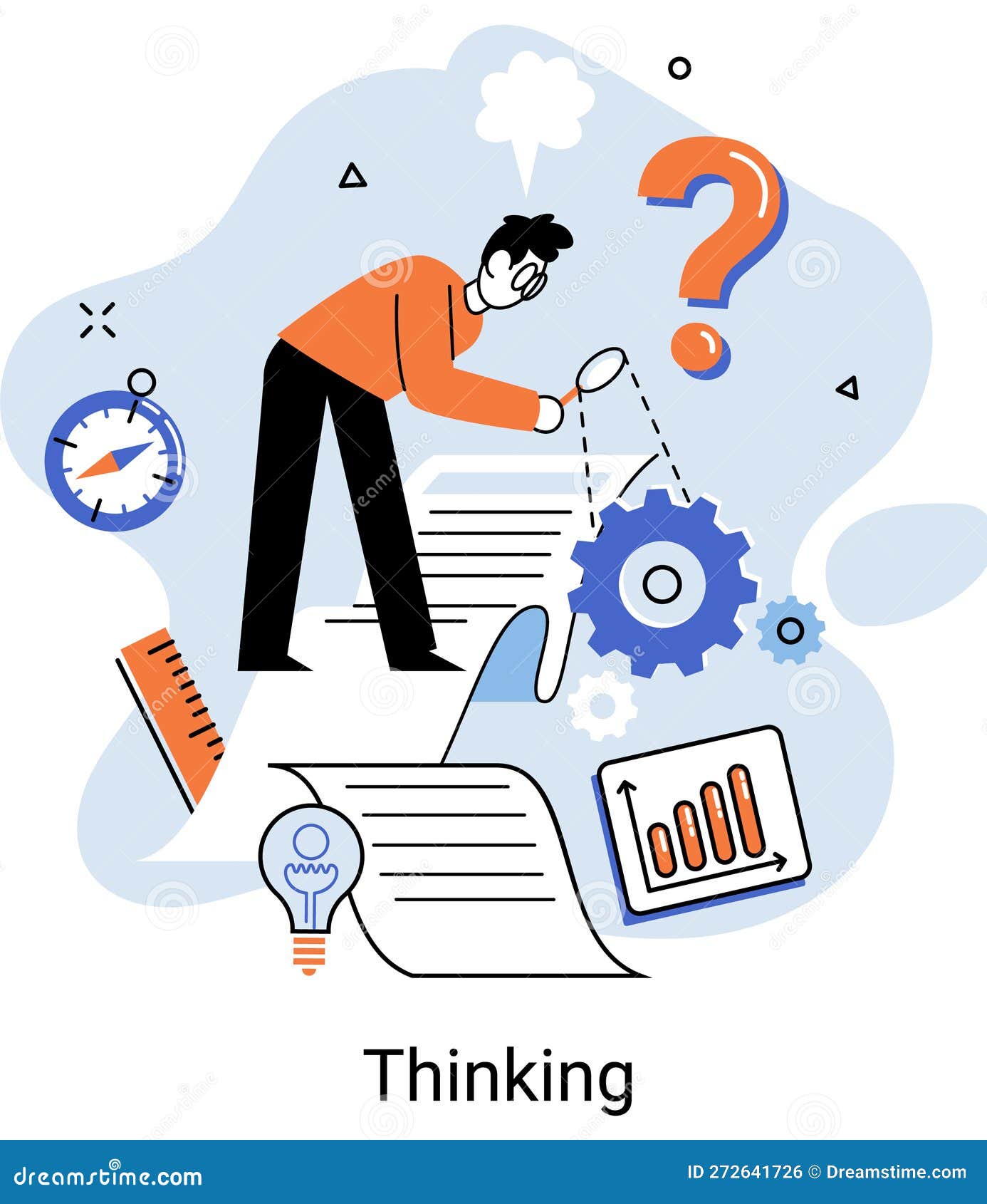 Problem Solving Concept, Woman Wondering or Thinking, Planning or ...