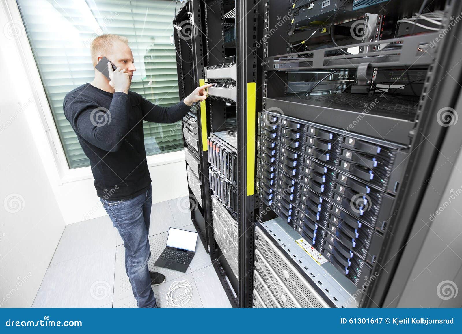 Problem Solving it Consultant in Datacenter Stock Image - Image of ...