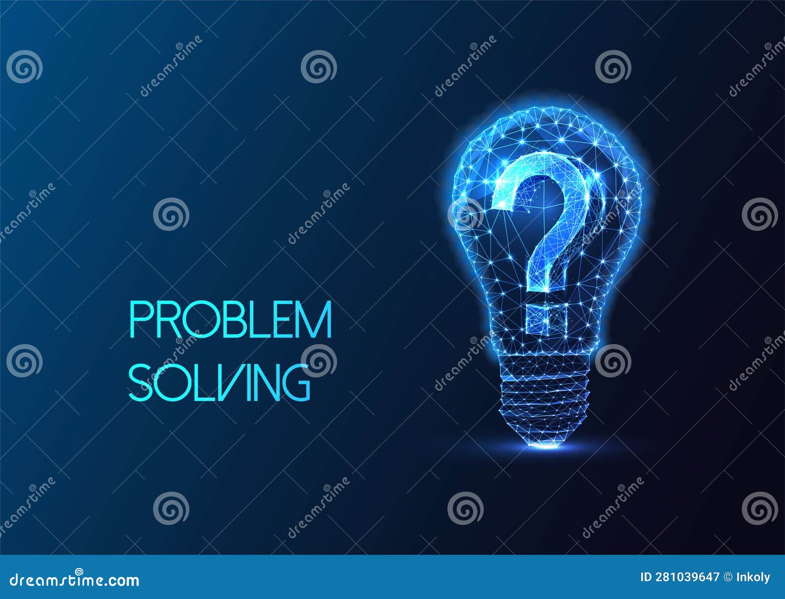 Problem Solving, Critical Thinking Futuristic Concept With Lightbulb ...