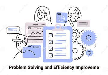 Problem Solving and Efficiency Improvement Concept with People Gears ...